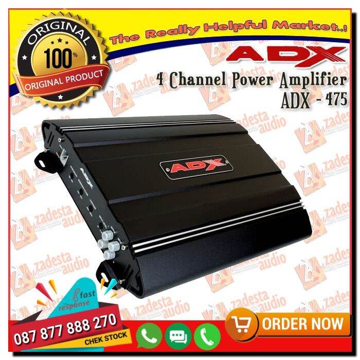 Power Amplifier Adx-475 (4 Channel) / Adx 475 / Amplifier Adx - 475 ...