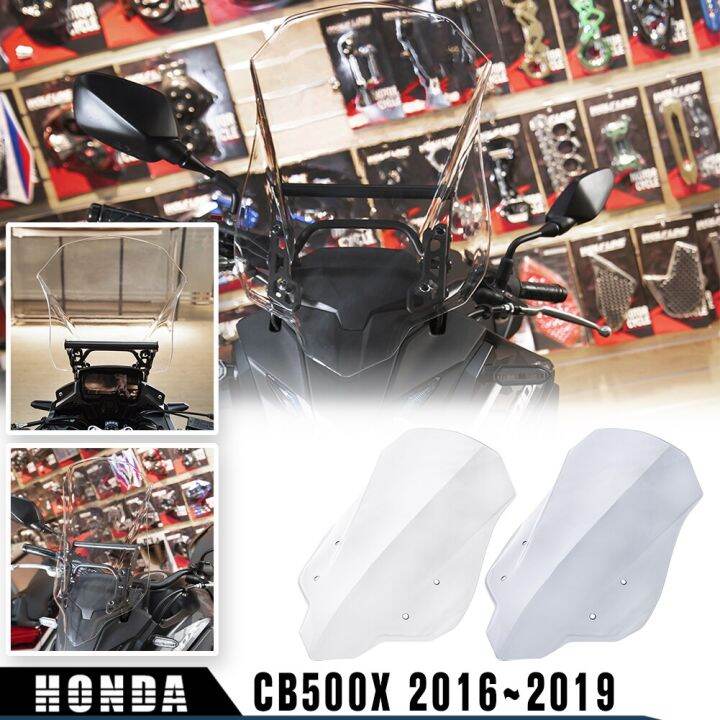 AMARK สำหรับ Honda CB500X กระจกสำหรับการเดินทางกระจกหน้าจอ Shield Visor ...