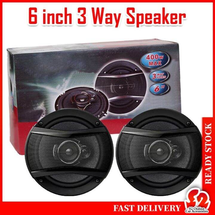 Car Speaker 6'' Inch 3-Way 400w Audio Speaker R652 | Lazada