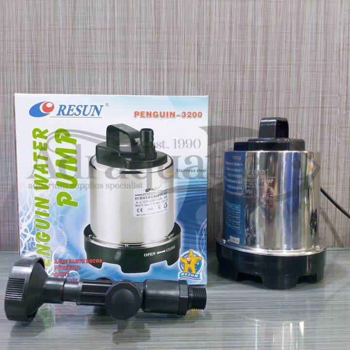 RESUN PENGUIN-3200 PENGUIN WATER PUMP POMPA AIR CELUP FILTER AQUARIUM HIDROPONIK WATER PUMPS ...