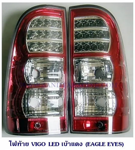ไฟท้าย TOYOTA VIGO 2005 เบ้าแดง เลนส์ใส (EAGLE EYES) โตโยต้า วีโก้ 2005 ...