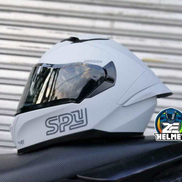 SPYDER STRIKE PLAIN (Matte Bat Gray) FULL FACE - DUAL VISOR (with FREE ...