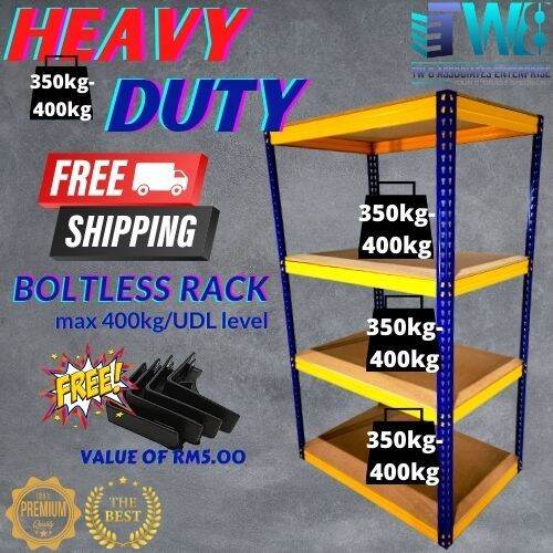 🔥HEAVY DUTY BLUE YELLOW COLOR🔥🚚FREE SHIPPING📢 Heavy Duty Boltless Rack ...