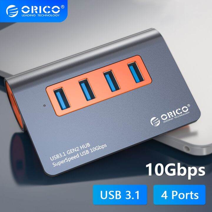 ORICO USB 3.2 Type C 10Gbps HUB Aluminum Powered PD60W Splitter Super Speed With Power Adapter ...