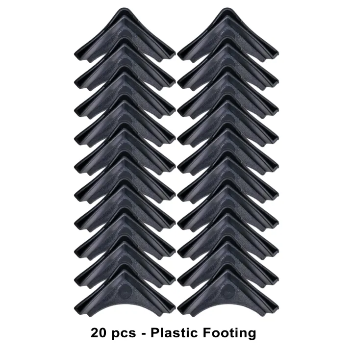 Angle Bar Accessories, 20pc Plastic Footing (60x40mm) | Lazada PH