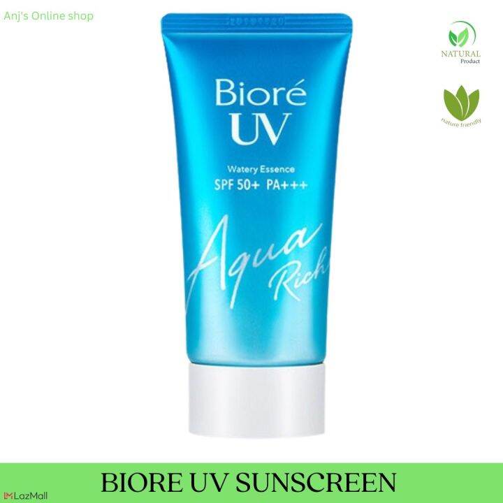 NEW Authentic Biore Sunscreen UV Sun Protection Watery Essence Face Sunscreen Aqua Rich Super ...