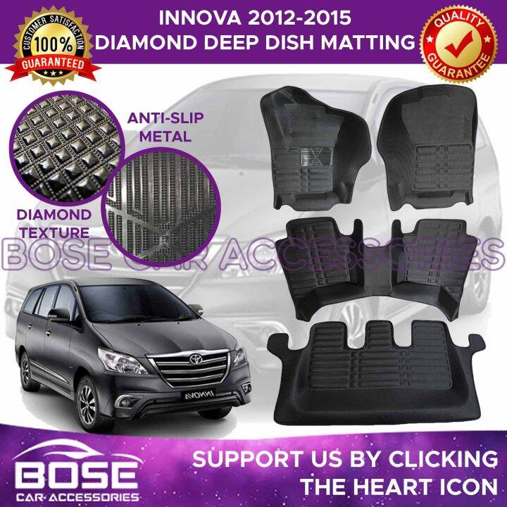 5D Diamond Car Deep Dish Matting for Toyota Innova 2012 2013 2014 2015 ...