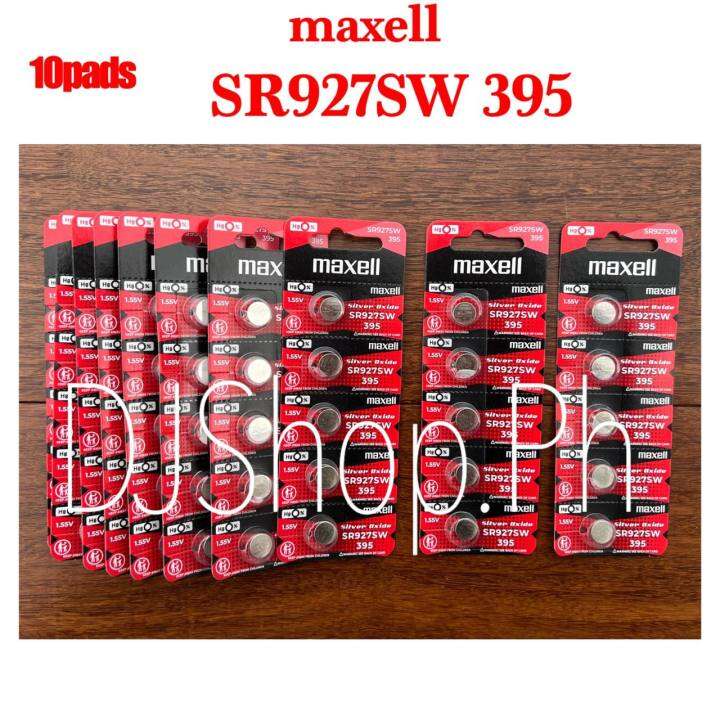 10pads SR927SW 395 Maxell 395 batteries Type: Silver Oxide Voltage: 1 ...