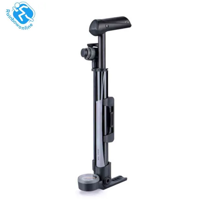Mini Bike Pump with Gauge Hand Foot Activated for Mountain Road Bikes ...