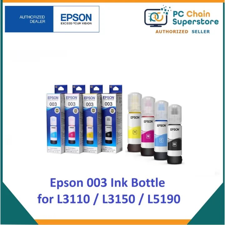 OP- Epson 003 Ink Cartridge for L3110 / L3150 / L5190 | Lazada PH