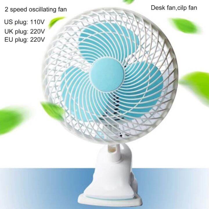 Clip-On Fan with Adjustable 2 Wind Speed 9inch Portable Fan Universal ...