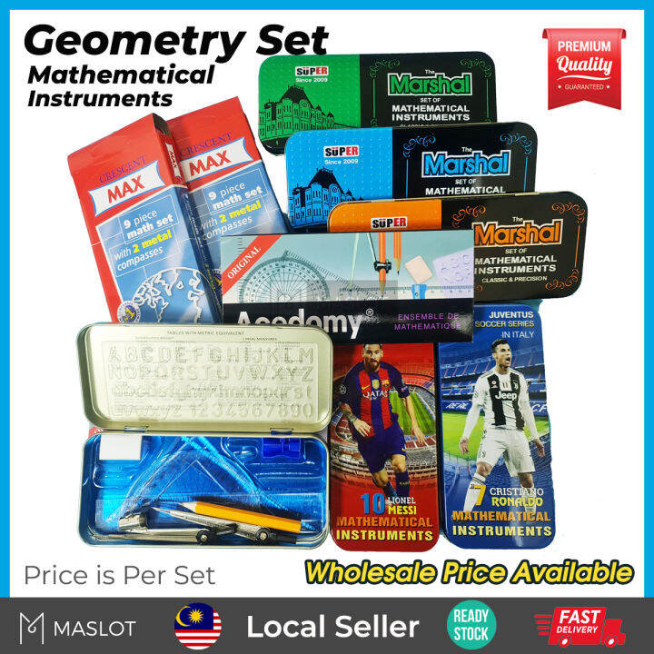 Geometry Marshal Mathematical Instruments Compass Geometric Set / Math ...