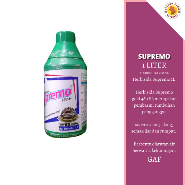 Supremo 480 SL isi 1 liter/herbisida/pembasmi tumbuhan pengganggu ...