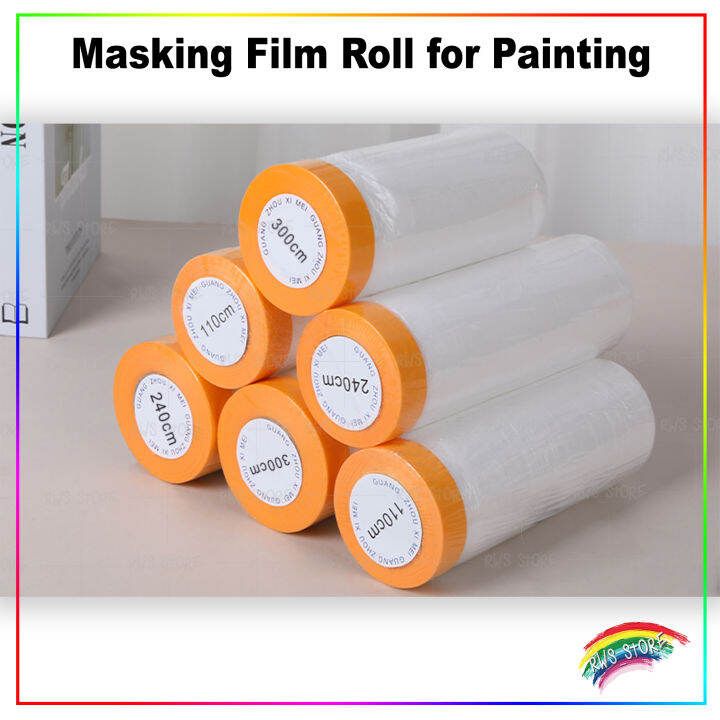 Masking Film Roll For Painting 油漆防尘保护膜 Gulungan Filem untuk Cat | Lazada