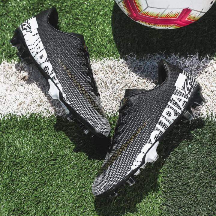 35-44 Men Women Football Shoes Soccer Cleats Low Cut Long Spikes TF Spike Training Sneakers Soft ...