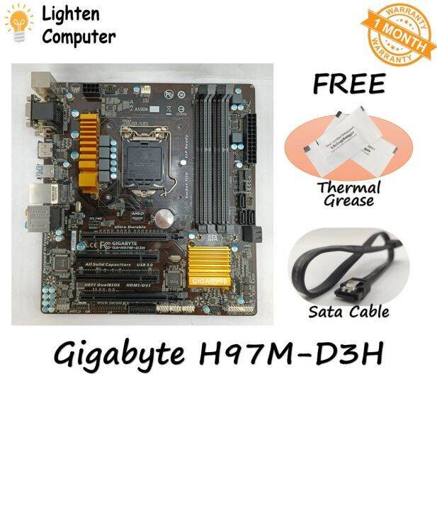 Gigabyte GA-H97M-D3H Motherboard | H97 | LGA 1150 | INTEL 4th GEN ...