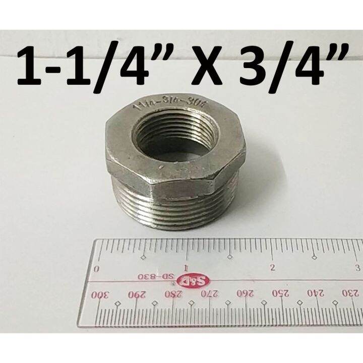 TKK Hardware ‖ SS BUSHING REDUCER 1-1/4 X 3/4 SCH40 THREADED SCREW TYPE STAINLESS STEEL | Lazada PH