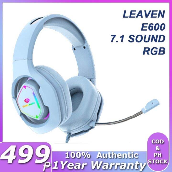 Leaven E600 G70 USB Surround Sound Noise-canceling Gaming Headset RGB ...