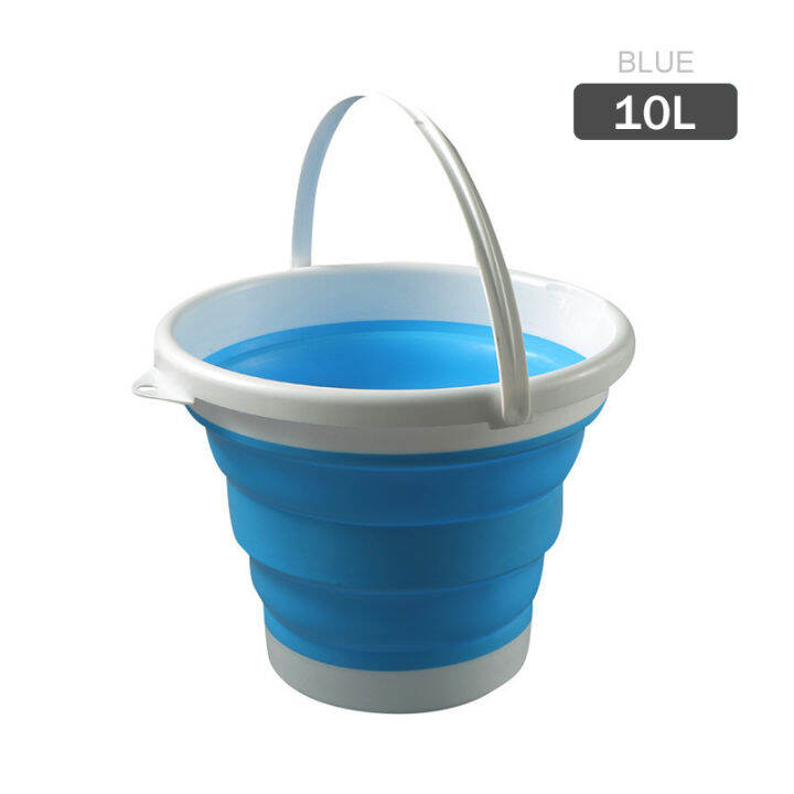 【10L/5L】Collapsible Silicone Basin Cleaning Bucket Foldable Portable ...
