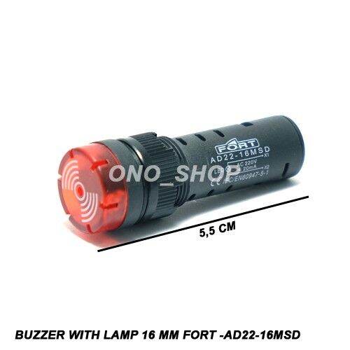 Buzzer With Lamp 16 mm FORT -AD22-16MSD | Lazada Indonesia