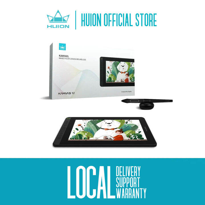 Huion Kamvas 12 (GS1161) COSMO BLACK Graphic Drawing Monitor Pen ...