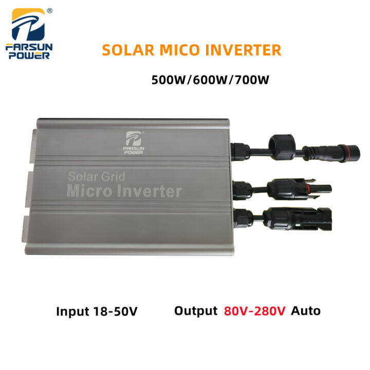 MPPT Grid Tied Micro Inverter 500W 600W 700W Solar PV System DC 18-50V ...