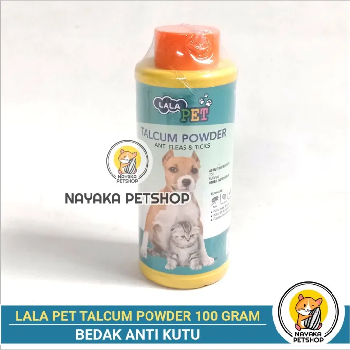 Lala Pet Talcum Powder 100 gr Bedak Kutu Kucing Hamster Anti Tick Flea ...