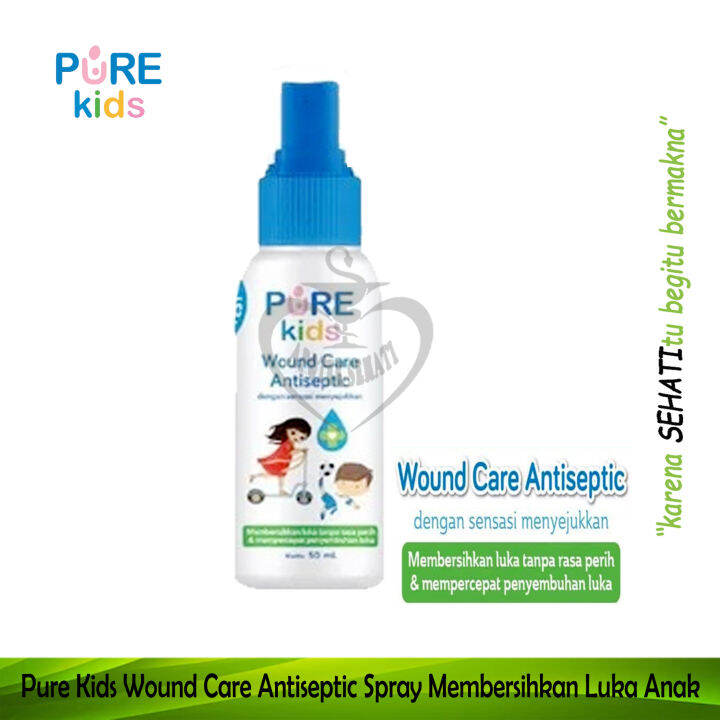 Pure Kids Wound Care Antiseptic Spray Membersihkan Luka Anak | Lazada ...