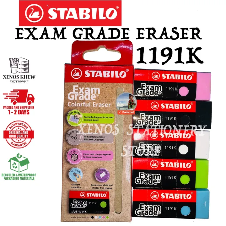 STABILO 1191K/5 EXAM GRADE ERASER (BIG) / PEMADAM STABILO / COLOURFUL ...
