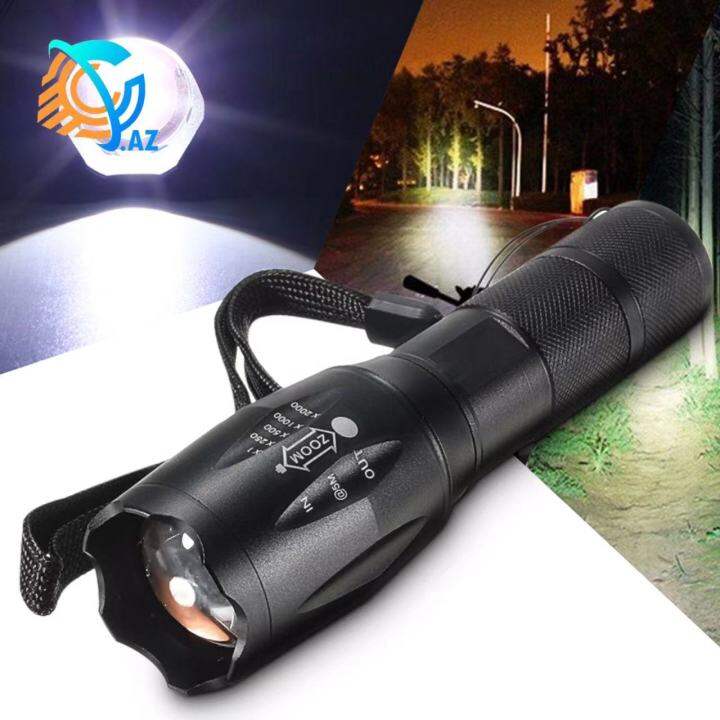 CC.AZ Ultra Bright CREE XML T6 LED 5 Mode Bright Zoom Flashlight Splash proof Torch | Lazada PH