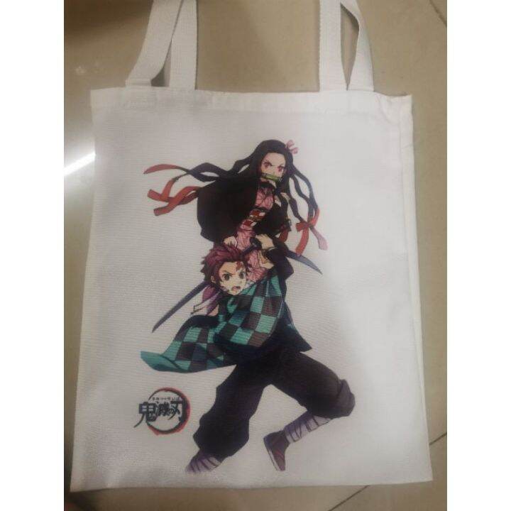KCM HOBBIES STORE พร้อมส่ง️กระเป๋าผ้า ถุงผ้า ดาบพิฆาตอสูร kimetsu no yaiba ลาย 2 ด้านสินค้า ...