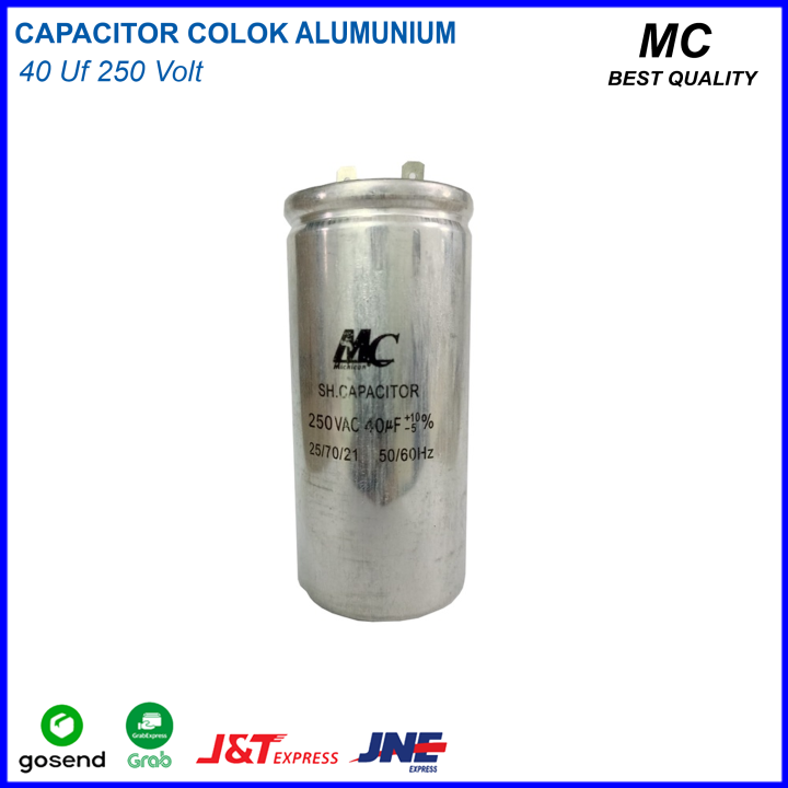 Kapasitor (Capacitor) AC 40 uf - 250V Aluminium (Spare Part AC ...
