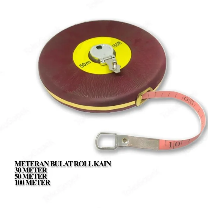 METERAN BULAT KULIT 30 50 100 METER / METERAN ROLL KAIN - 50 Meter ...