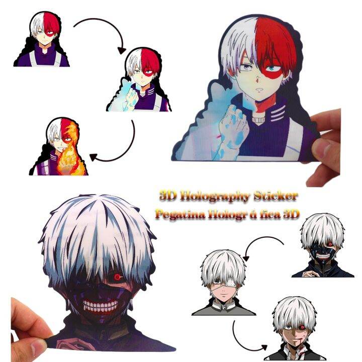 【HOT】 1pcs Anime Motion/Moving Adhesive Waterproof Peeker 3D Change ...