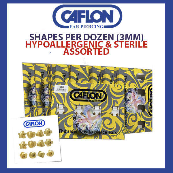 Baby Safe Caflon 1 dozen Original 3mm Assorted Shapes w/o stone Stud ...