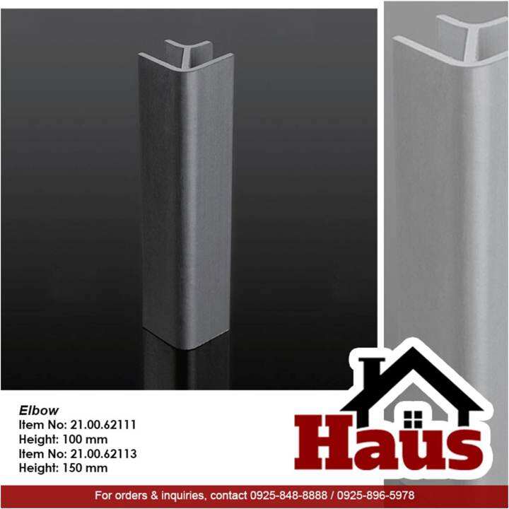 Baseboard Elbow Connector Silver Grey 150mm & 100mm Height | Lazada PH