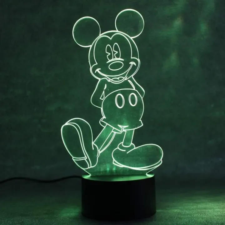 Mickey Mouse Minnie Mouse 3D Acrylic LED Lamp Night Desk Lamp single ...