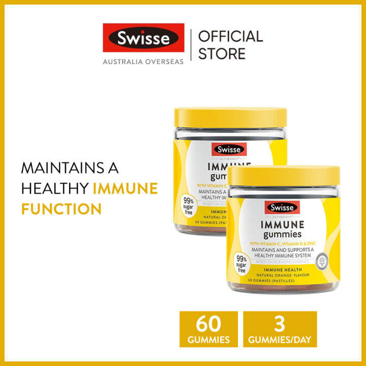 Swisse Ultiboost Immune Gummies 60 Gummies (Pastilles) 2 bottles (EXP ...