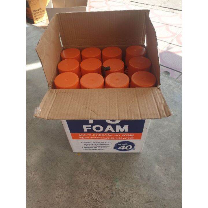 ยกลัง) TOA PU Foam พียูโฟม 750ml (12กระป๋อง) ใหม่ใช้ได้ถึงปี2024 ...