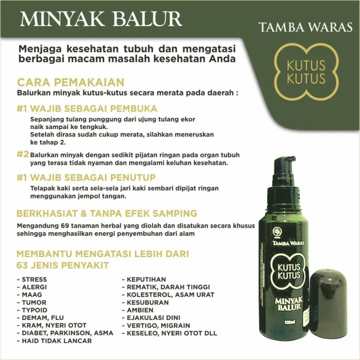Minyak Kutus Kutus Original 100 Asli Bali Kemasan Baru Tamba Waras