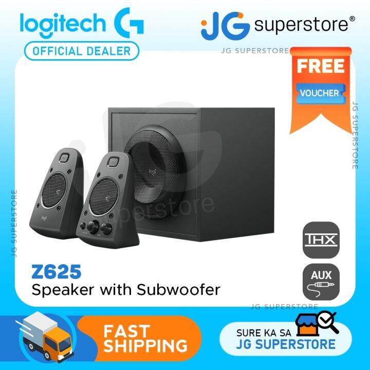 【COD】 Logitech Z625 THX Certified 2.1 Speaker System 400W with Subwoofer 3.5mm RCA Input for PC ...