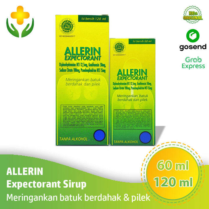 Allerin Ekspectorant Sirup 60 ml Obat Batuk Berdahak Pilek Flu | Lazada ...