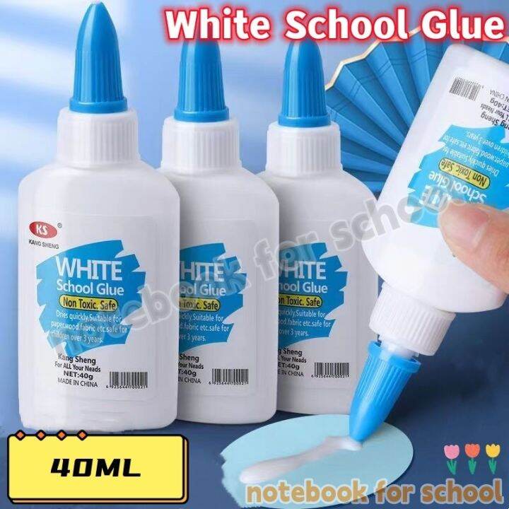 NFS 40ml White School Glue Washable 2 IN 1 Student Handwork School ...