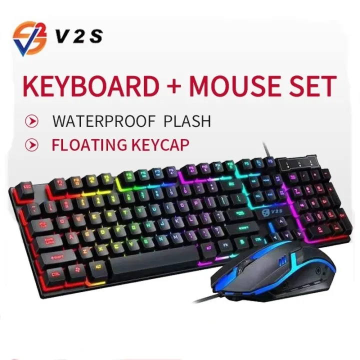 V2S KM200 Universal Bundle Wired Keyboard And Mouse | Lazada PH