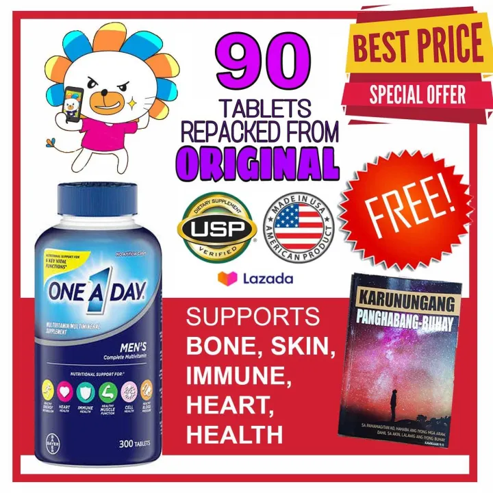 One A Day Men's Complete Multivitamin | 90 Tablets REPACKED from the ...