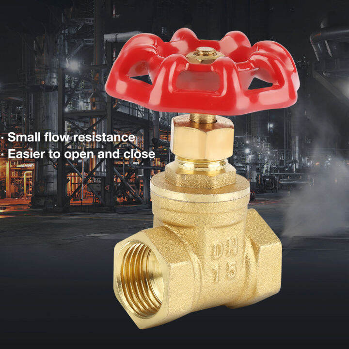 Gate Valve DN15 Brass Gate Valve BSPP G1/2 Rotary Sluice Valve 232PSI ...