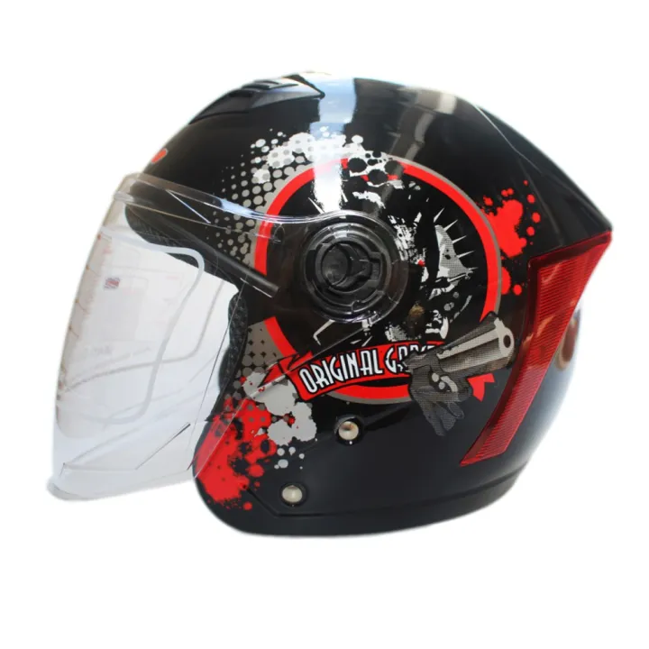Motorcycle Helmet Accessories Half Face helmet Open Face BW | Lazada PH