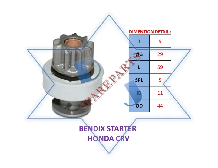 BENDIX STARTER HONDA CRV | Lazada Indonesia