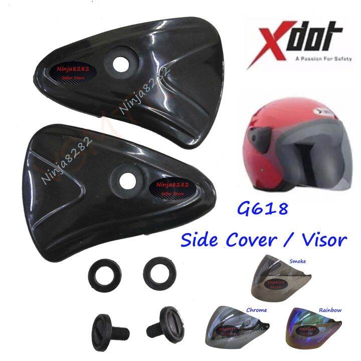 X-Dot Xdot Helmet G618 Side Cover / G618 Visor | Lazada
