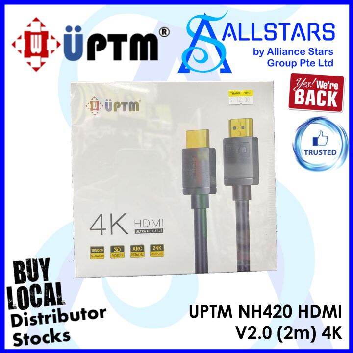 (ALLSTARS : We are Back Promo) UPTM NH420 HDMI V2.0 (2m) 4K / 60Hz ...